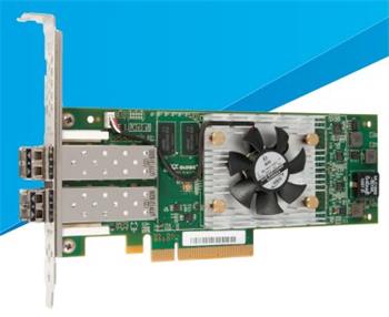 QLOGIC 16Gb Dual Port FC HBA, QLE2672, PCIe Gen3 x4, LC multi-mode ...